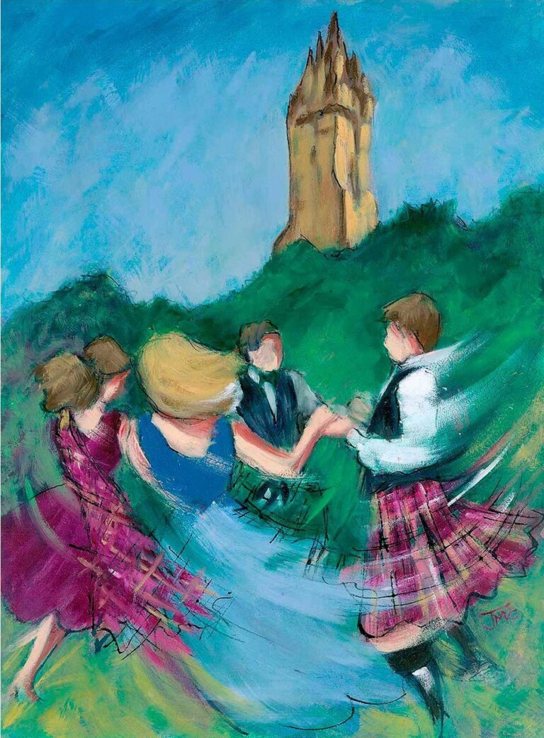 Highland Dance At Stirling: Fine Art Giclée Print by Janet McCrorie ...